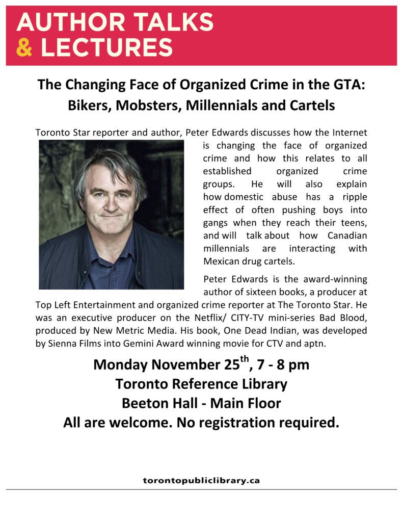 Metro Reference Library talk on November 25 - Peter Edwards
